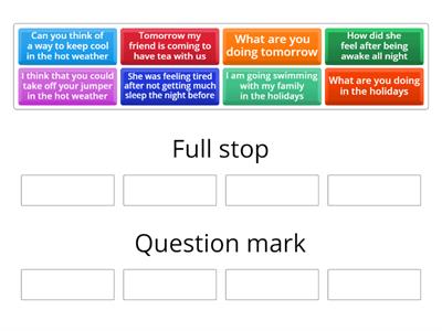 Question mark or full stop - Teaching resources
