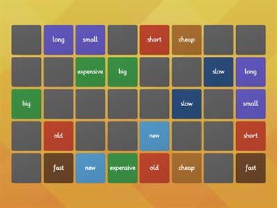Memory game adjectives - Recursos didácticos