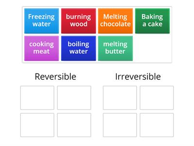 Reversible changes - Teaching resources