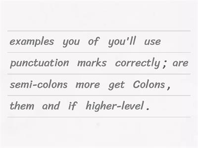 Semi colons - Teaching resources
