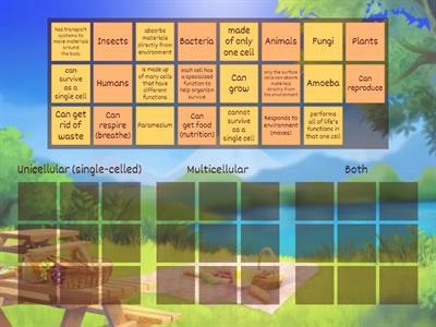 Unicellular and multicellular organisms - Teaching resources