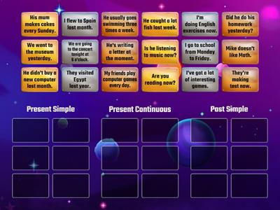 Present simple Past simple Present continuous - Учебные ресурсы