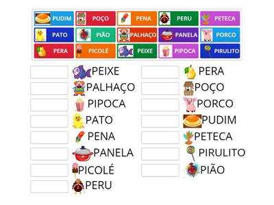 Letra p - Recursos de ensino