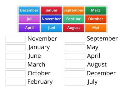 Die monate - Teaching resources