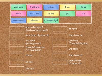 avoir - Teaching resources