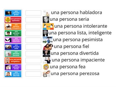 Adjetivos personalidad - Recursos didácticos