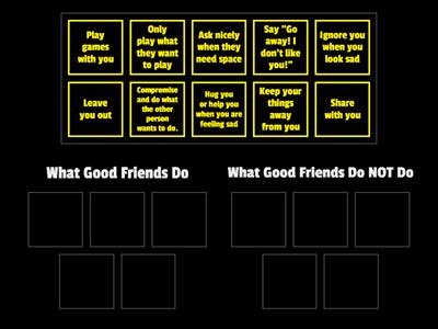 Good friend and bad friends - Teaching resources