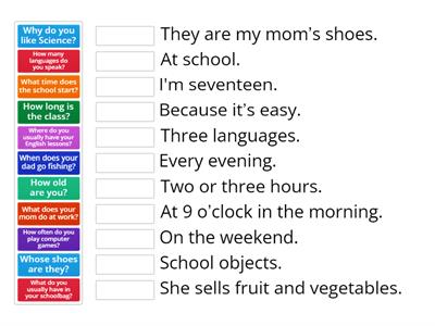 Simple present wh questions - Teaching resources