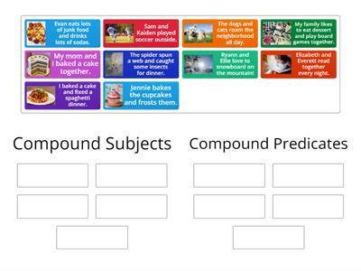 Compound subjects and compound predicates - Teaching resources