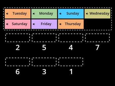 Days of the week with audio - Teaching resources