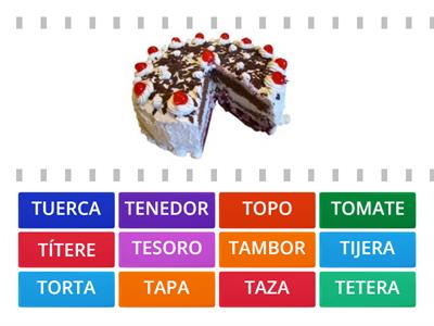 Palabras con t y d - Recursos didácticos