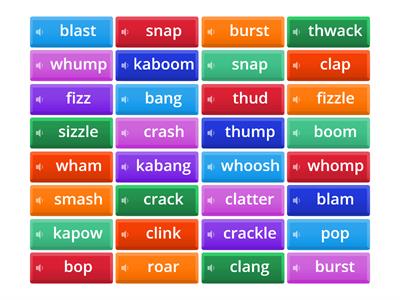 Fireworks onomatopoeia - Teaching resources