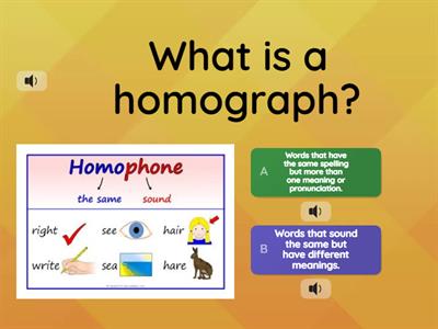 Homographs - Teaching resources