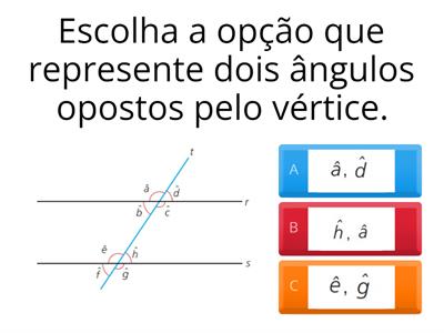 Retas paralelas transversal - Recursos de ensino