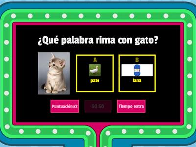 Juego de rimas - Recursos didácticos