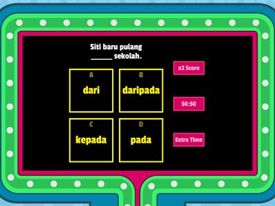 Tahun 1 Kata sendi nama pada kepada - Sumber pengajaran