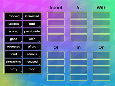 Adjective preposition - Teaching resources