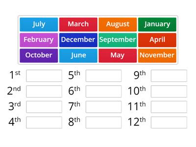 ESL Months of the year - Teaching resources