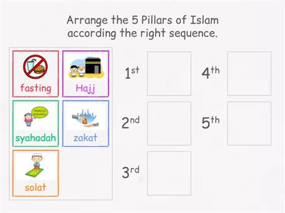 Kindergarten islamic studies 5 pillars of islam - Teaching resources