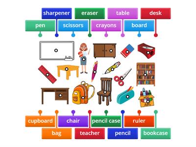 Classroom objects puzzle - Teaching resources