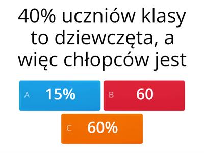 Matematyka Procenty Klasa6 - Materiały dydaktyczne