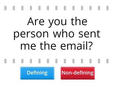 Defining and non defining relative clause - Teaching resources