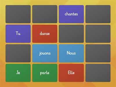 Conjugaison des verbes en er - Recursos didácticos