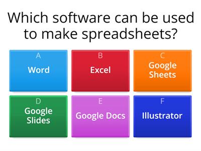 Spreadsheets - Teaching resources