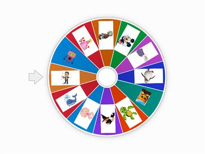 Ruleta de personajes animados - Mga Teaching resource