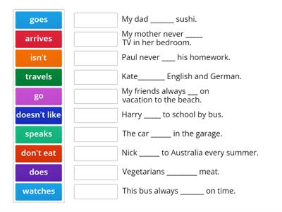 Present simple quiz - Recursos didácticos