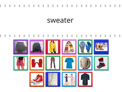 Vocabulary Clothing - Teaching resources