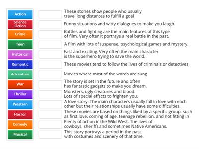 Movie genres - Recursos didácticos