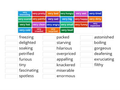 Adjectives Extreme - Teaching resources