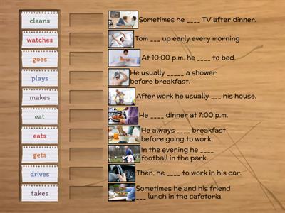 Daily routine present simple - Recursos didácticos