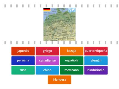 Nacionalidades - Teaching resources