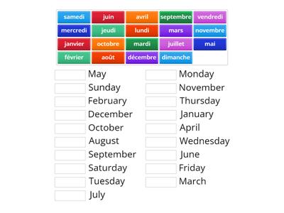 Days and months - Teaching resources