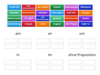 Temporale präpositionen 1 - Teaching resources