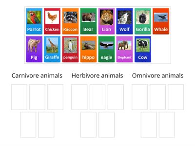 Herbivores carnivores omnivore - Teaching resources