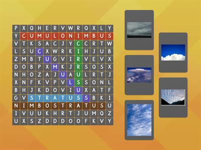Clouds word search - Teaching resources