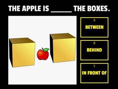 Between behind next to in front of - Recursos de ensino