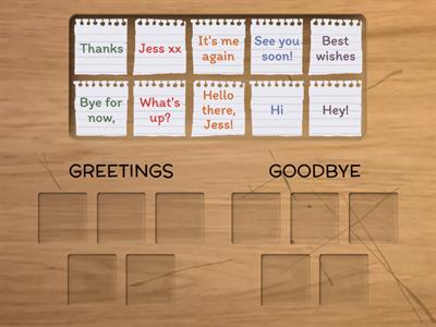 Saying hello and goodbye - Recursos didácticos