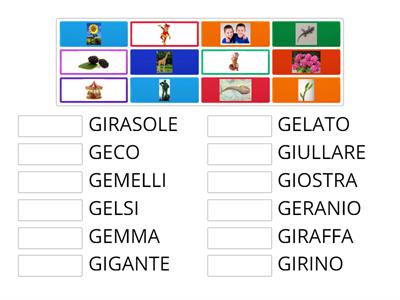 Parole con ghe e ge - Risorse didattiche