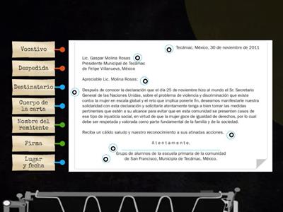 La carta formal e informal - Recursos didácticos