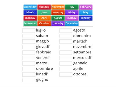 Mesi stagioni giorni della settimana - Teaching resources