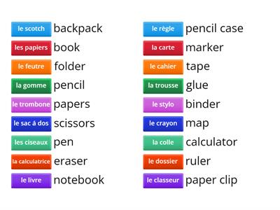 School Supplies - Teaching resources