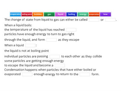 Evaporation - Teaching resources