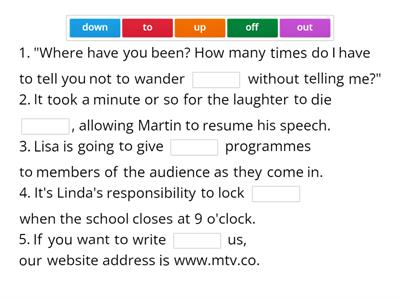 Verbs Phrasal - Teaching resources