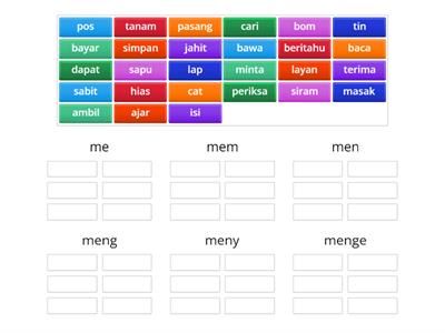 Kata imbuhan awalan men - Teaching resources