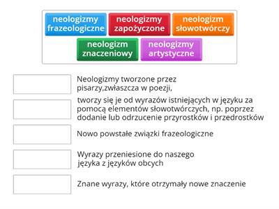 Neologizmy archaizmy - Materiały dydaktyczne