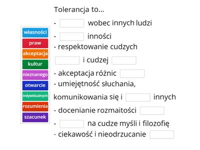 Tolerancja obrazki - Materiały dydaktyczne